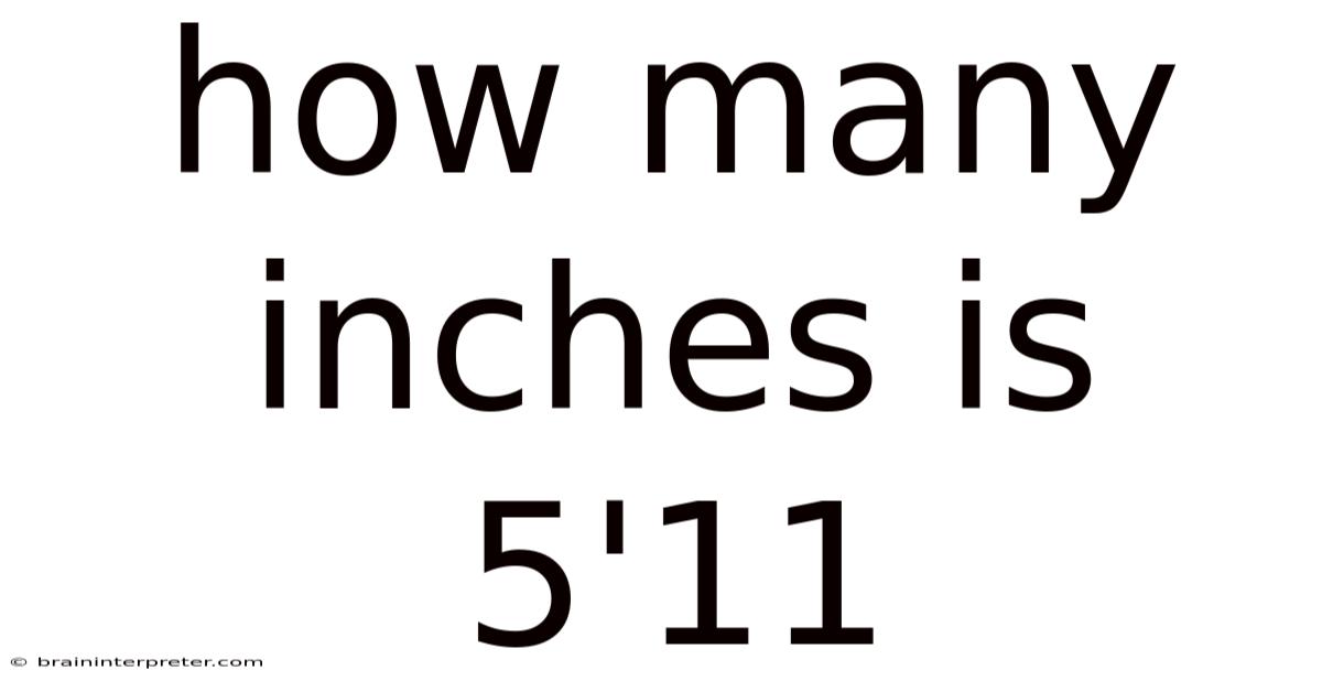 How Many Inches Is 5'11