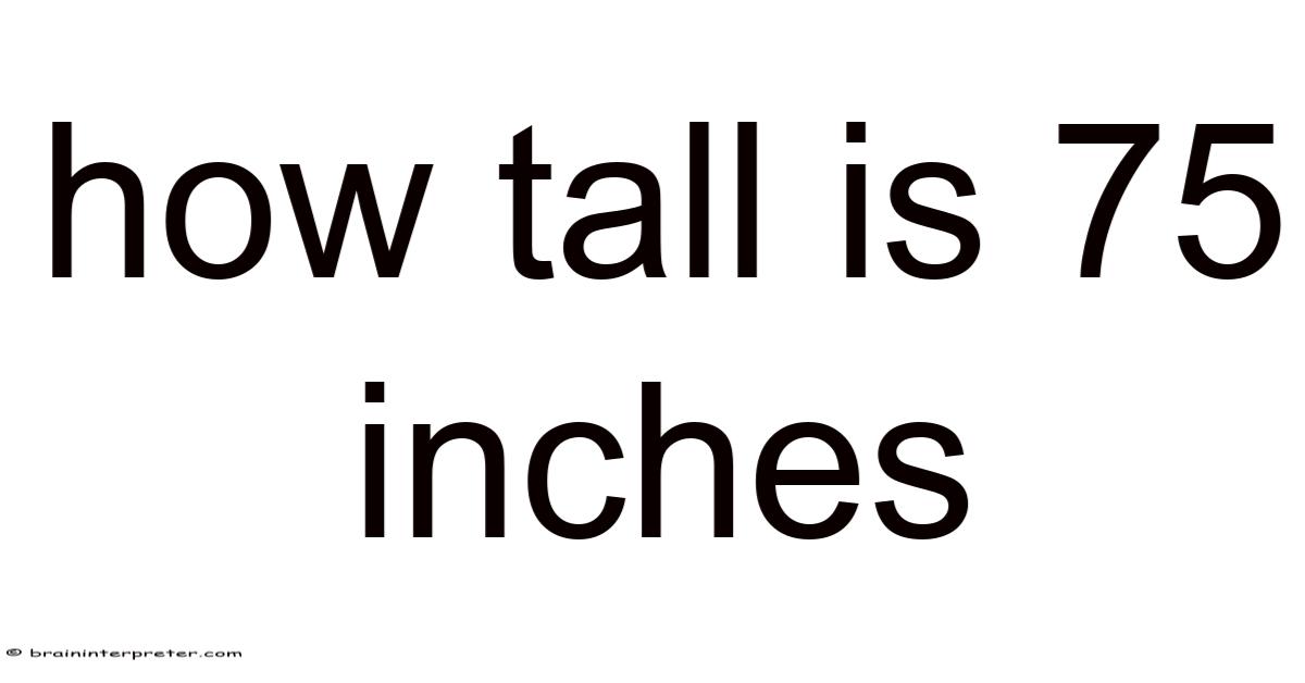 How Tall Is 75 Inches